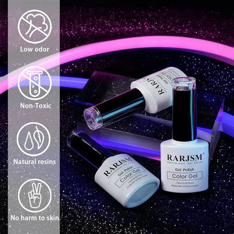 Rarjsm ®3 Colors Holographic Chameleon Gel Nail Polish Set 75 Ml