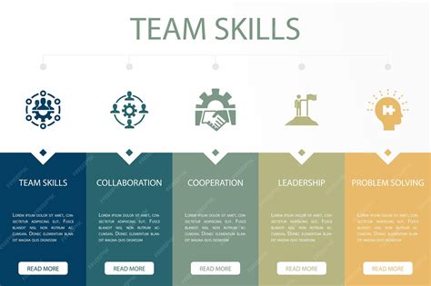 Premium Vector Team Skills Collaboration Cooperation Leadership Problem Solving Icons