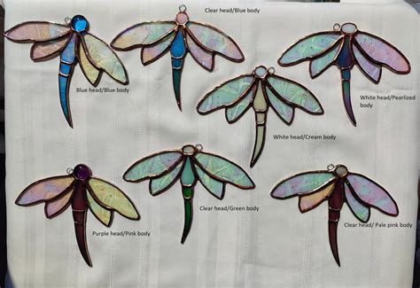 Handmade Stained Glass Dragonfly Suncatcher Etsy