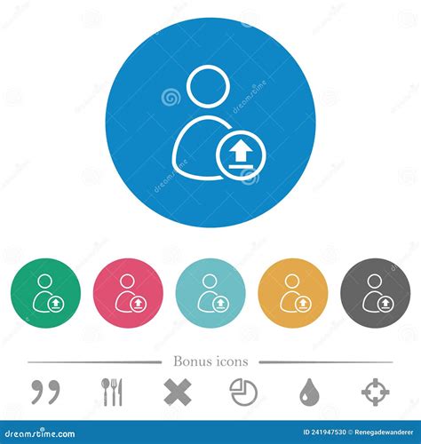 Cargar Iconos Redondos Planos De Cuenta De Usuario Ilustración Del