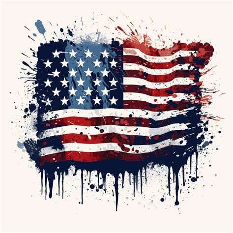 Premium Vector Grunge American Flag Illustration