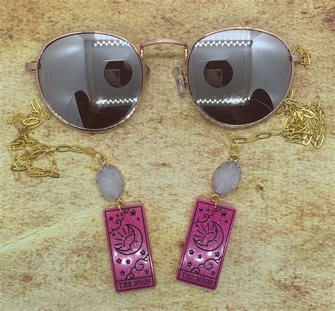 Armless Rose Gold Round Chain Sunglasses Wgold Paperclip Etsy