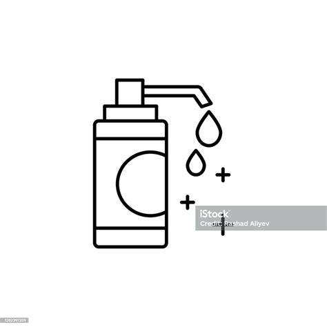 크림 병 아이콘 Ui 및 Ux 웹 사이트 또는 모바일 응용 프로그램에 대한 간단한 라인 개요 벡터 메이크업 아이콘 0명에 대한