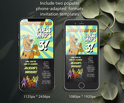 Printable Birthday Invitation Scooby Doo Invitation Editable Invite