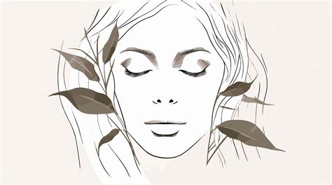 Premium Vector Minimalist Woman Face One Line Art Drawing Poster With