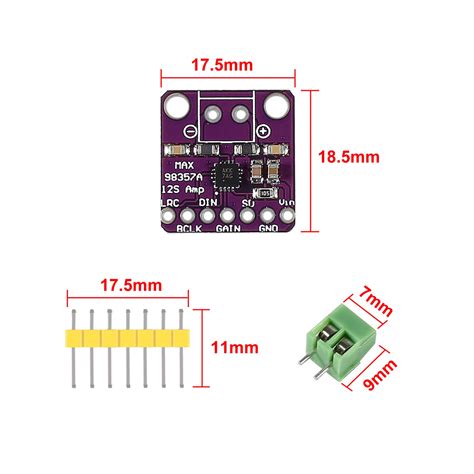 Max98357 I2s 3w Class D Amplifier Interface Audio Decoder Module