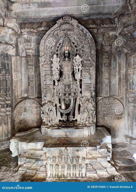 Surya God Statue At Hoysaleswara Temple Halebidu Stock Image Image