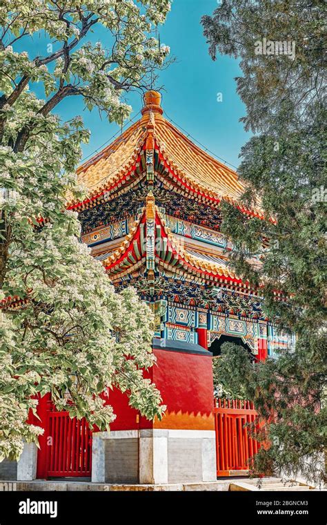 Beautiful View Of Yonghegong Lama Templebeijing Lama Temple Is One Of