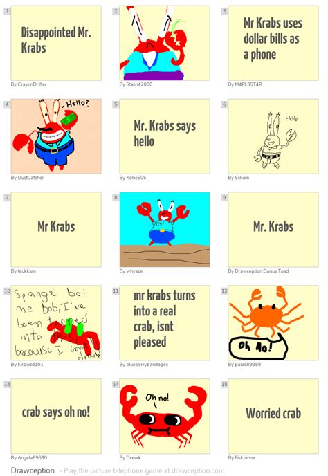 Disappointed Mr Krabs Drawception