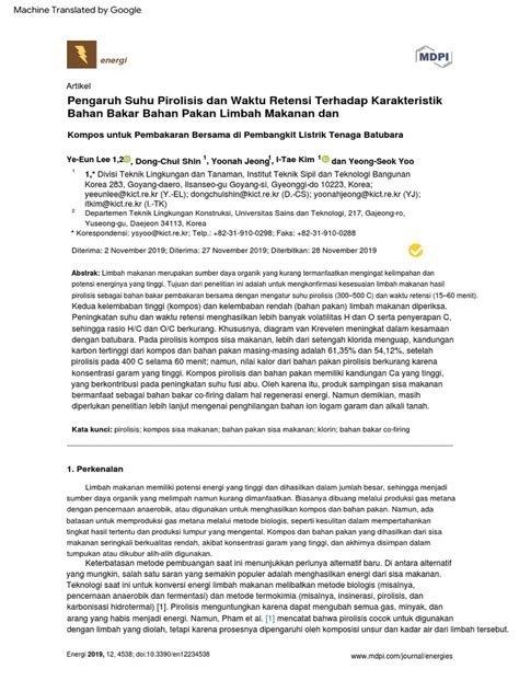 Effects Of Pyrolysis Temperature And Retention Time Indonesia Pdf