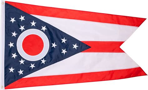 Mosprovie Ohio State Flag 3x5 Double Sided Heavy Duty