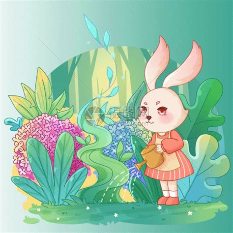 兔子植树节GIF动图图片 正版gif素材402429277 摄图网