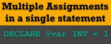 How To Assign Multiple Variables In A Single T Sql Query Interview