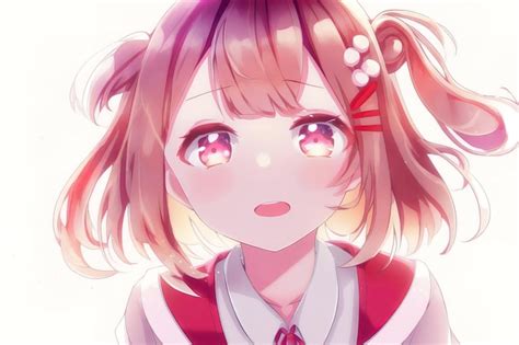 Chica Anime Con Cabello Rosado Y Cabello Rosado Foto Premium