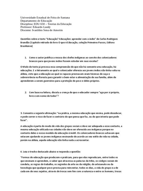 Teorias Da Educação Pdf