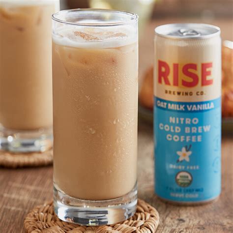 Rise Brewing Co Organic Oat Milk Vanilla Nitro Cold Brew Coffee 7 Fl