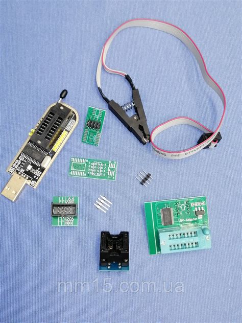Usb програматор Ch341a для Eeprom і Flash мікросхем 24 25 серій з набором перехідників Id