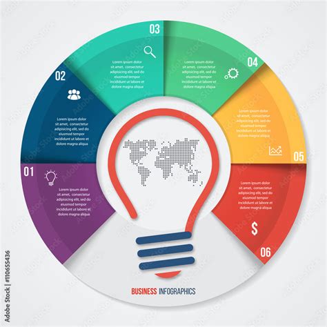 Vector Idea Pie Chart Infographic Template For Graphs Charts Diagrams
