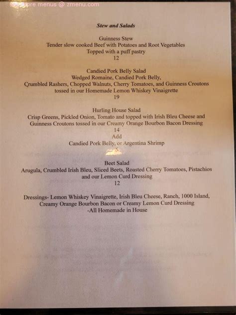 Online Menu Of 2 Gingers Inn Restaurant Jamestown New York 14701 Zmenu