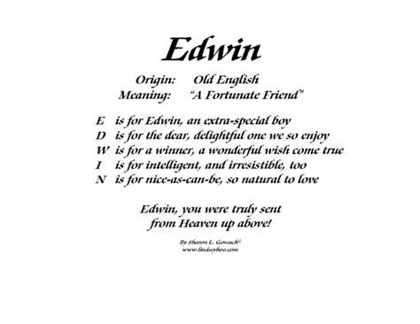 Meaning Of Edwin Lindseyboo