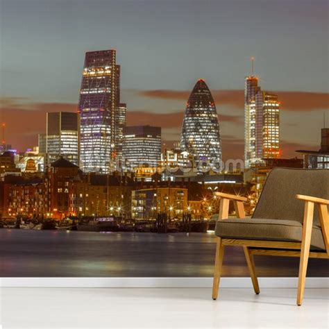 London Skyline And The Gherkin Building Mural Wallsauce AU