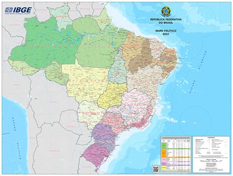 IBGE lança nova edição do Mapa Político do Brasil