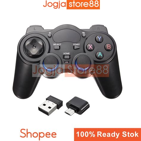 Jual Gamepad Joystick Joypad Stick Wireless 2 4ghz With Micro Usb Otg Converter Shopee Indonesia