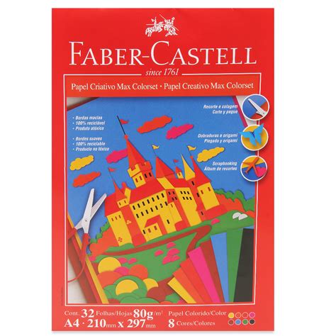 Papel Criativo Max Colorset Faber Castell A4 80g