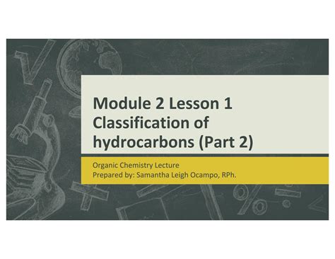 Solution Module 2 Lesson 1 Classification Of Hydrocarbons Part 2