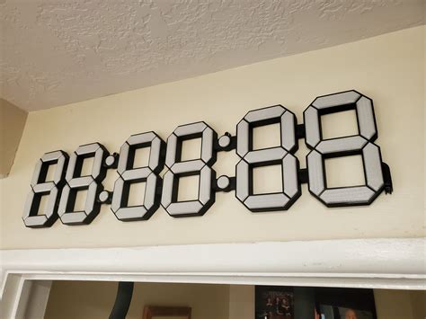 3d printed wall clock design 30 by 7 arduino or esp32 project