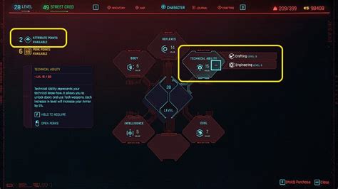 Cyberpunk 2077 How To Spend Attribute Points
