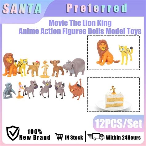 12Pcs Set Disney Movie The Lion King Action Figure 4CM Simba Nala