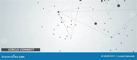 Vector Connect Network Abstract Line Molecule Geometric Biology Structure Stock Vector