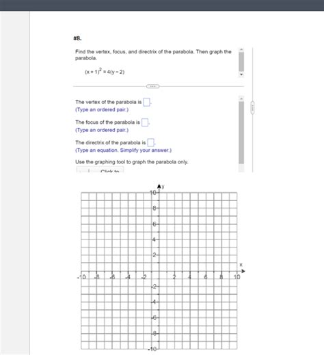 Solved Find The Vertex Focus And Directrix Of The Chegg