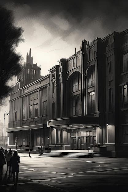 A Moody Charcoal Sketch Of A Premium Ai Generated Image