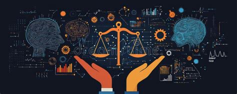 Ai Powered Legal Technology Concept With Scales Of Justice Stock Image
