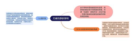 无痛性静脉穿刺思维导图 编号p6884403 Treemind树图