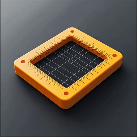 3d Grid Icon Visual Measurement Aid Illustration Logo Premium Ai