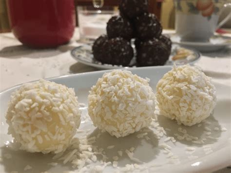 Trufas de Chocolate Blanco Artesanales Están de Miedo