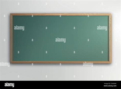 School Blackboard With Wooden Frame Chalkboard Isolated On Classroom