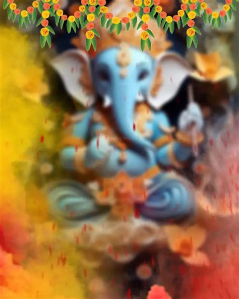 🔥 Ganesh Chaturthi Ganpati Statue Banner Editing Background Cbeditz