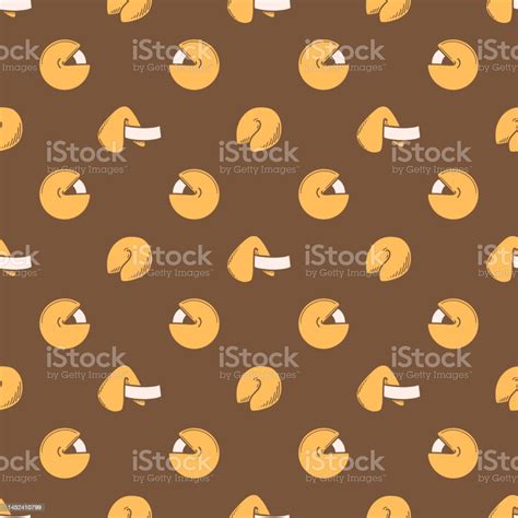 Chinese Fortune Cookies Vector Illustration Chinese New Year Dessert