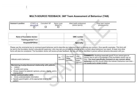 Multi Source Feedback The Foundation Programme