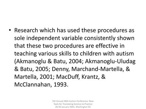 Ppt The Effectiveness And Efficiency Of Simultaneous Prompting And Graduated Guidance In