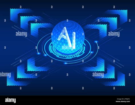 Artificial Intelligence Circle At The Center Surrounded By A