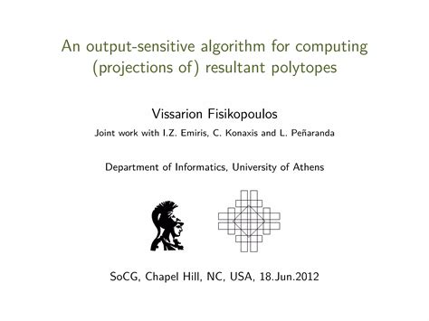 An Output Sensitive Algorithm For Computing Projections Of Resultant Polytopes Ppt