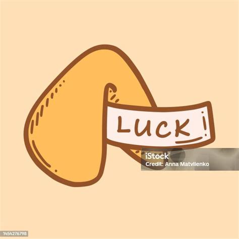 中国のフォーチュンクッキーのベクターイラスト旧正月のデザート予言クッキー いたずら書きのベクターアート素材や画像を多数ご用意