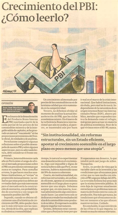 Crecimiento del PBI cómo leerlo UDEP Hoy