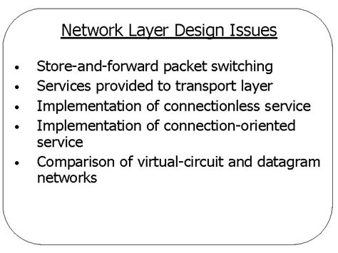Chapter 5 Network Layer Network Layer L Functions