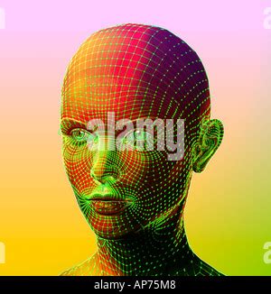 Nude Cyborg Computer Generated Female Model Stock Photo Alamy